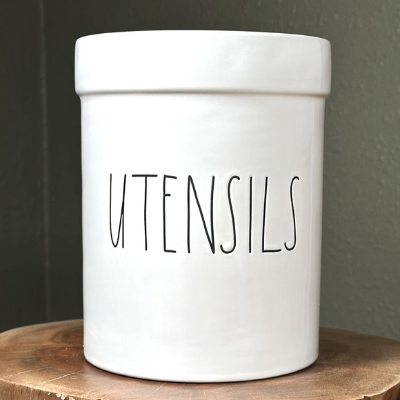 Rae Dunn | Kitchen | Htf Rae Dunn Large Letter Utensils Ceramic Crock ...